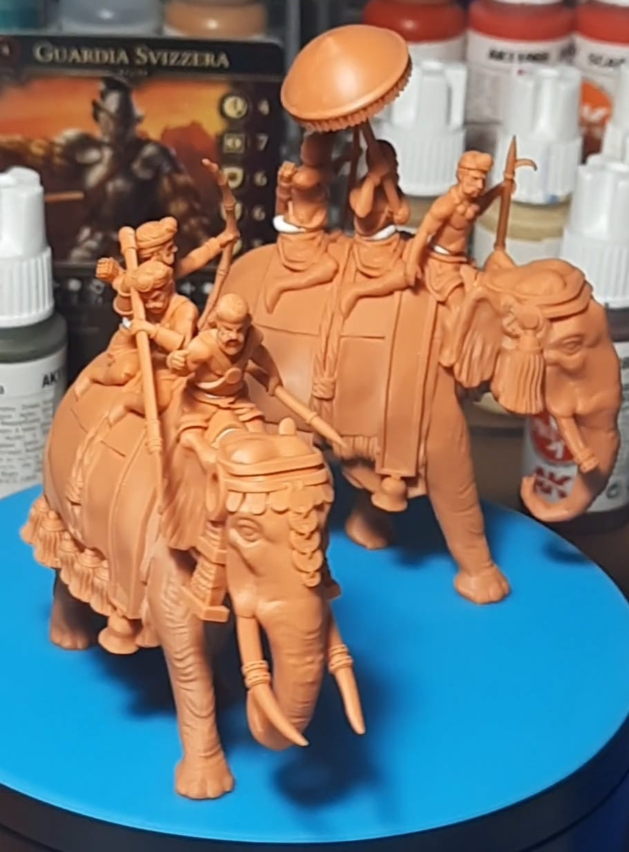 3D Printable indian elephants by Scropha Miniatures