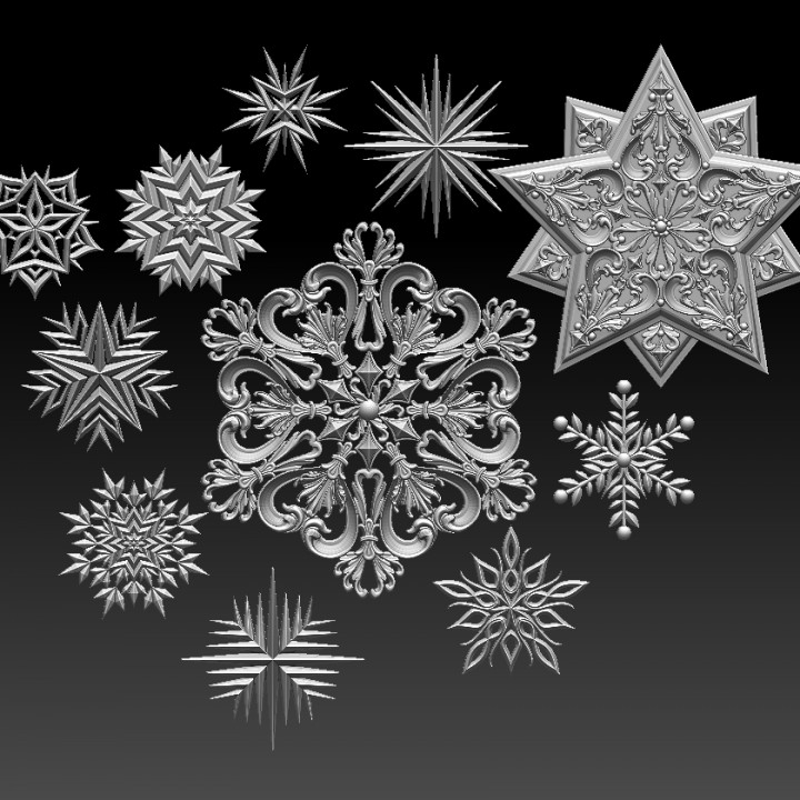 3D Printable snowflake by Dmitrii Tishchenkov