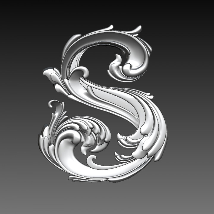 3D Printable letter s by 3Dimontis