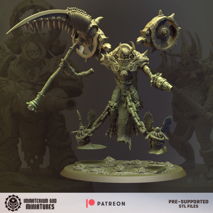 3D Printable Mortus the Plaguelord by Immaterium God Miniatures