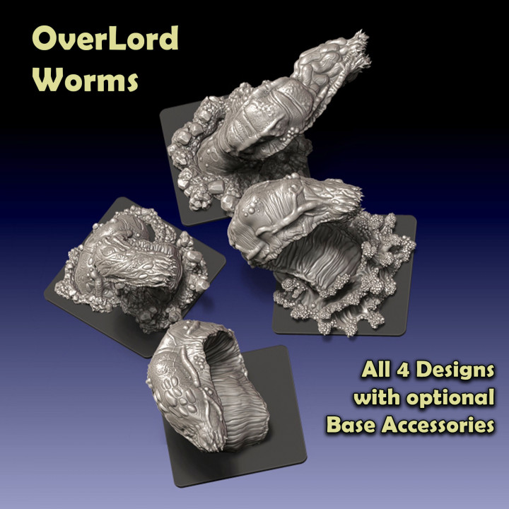 3D Printable OverLord Worms -Complete Set by Dark-Platypus Studio