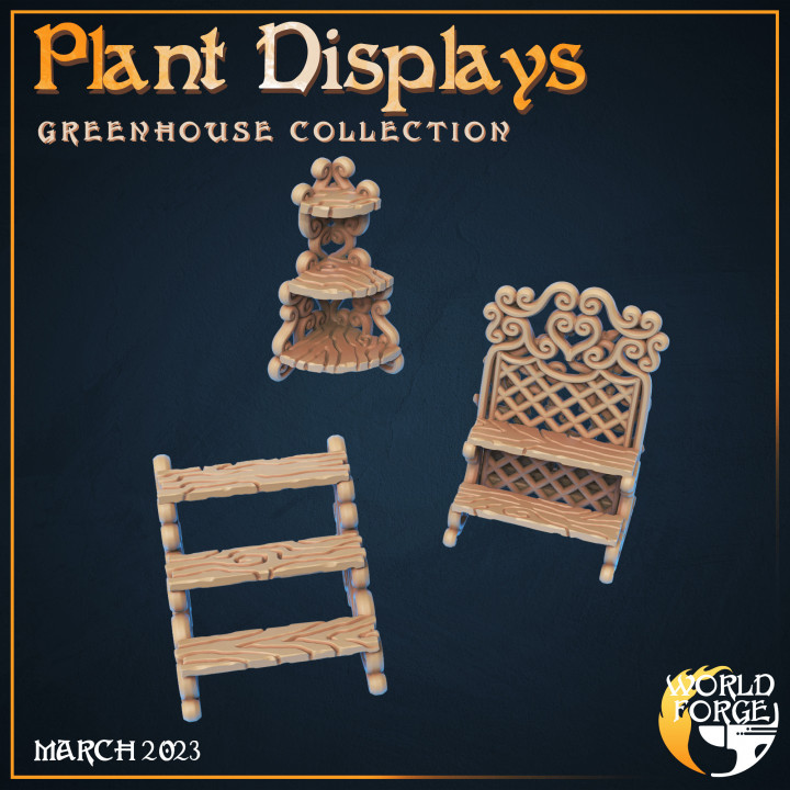 3D Printable Plant Displays w/ Flower Pots by Embernell Studio