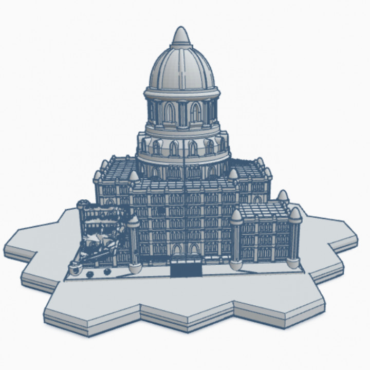 3D Printable Gothic Ruined Imperial Senate Building Hex Map Scale by ...