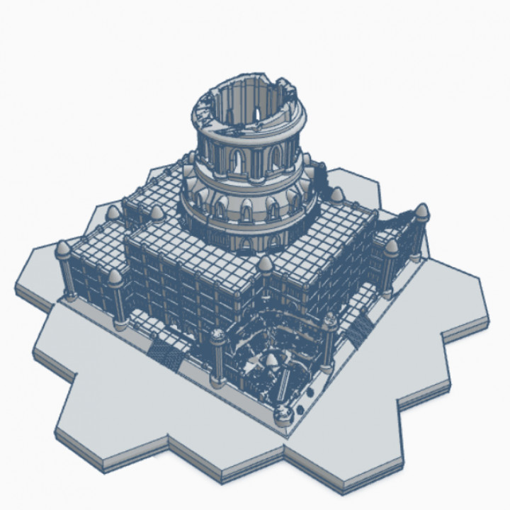 3D Printable Gothic Ruined Imperial Senate Building Hex Map Scale by ...