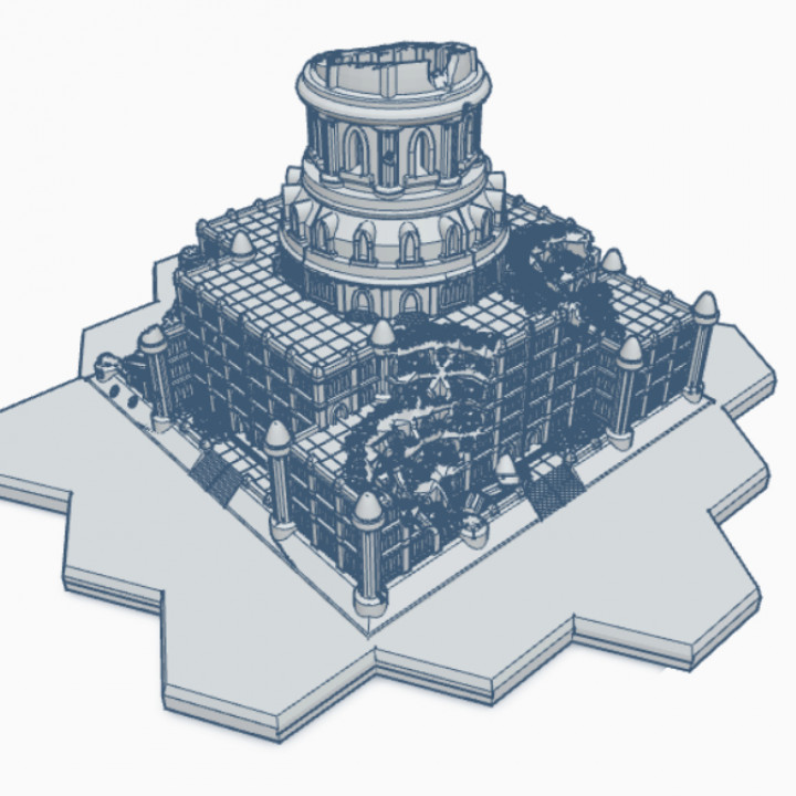 3D Printable Gothic Ruined Imperial Senate Building Hex Map Scale by ...