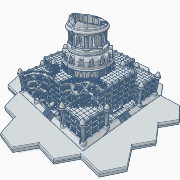 3D Printable Gothic Ruined Imperial Senate Building Hex Map Scale by ...