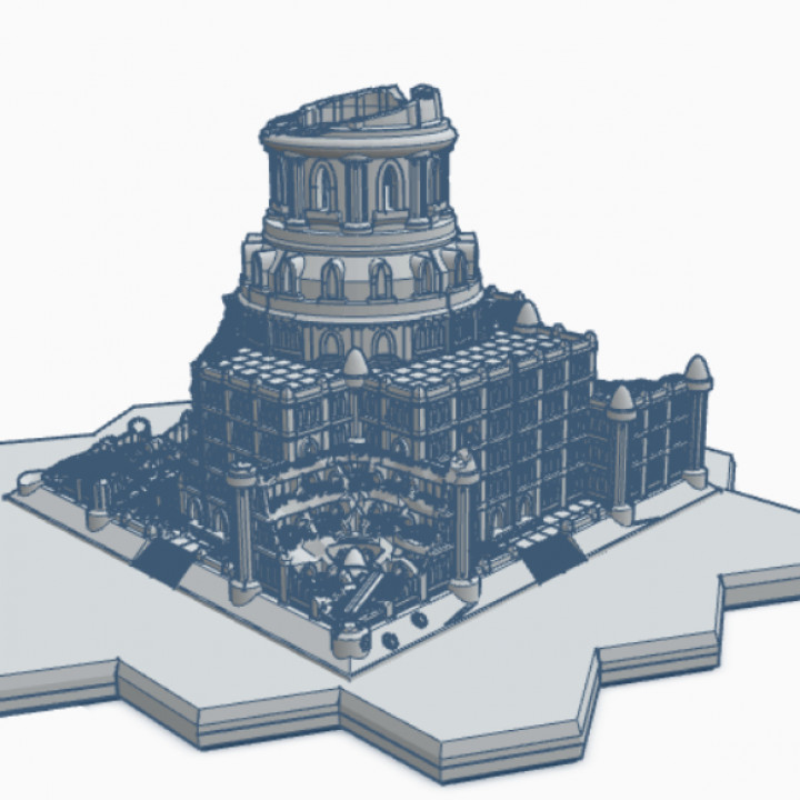 3D Printable Gothic Ruined Imperial Senate Building Hex Map Scale by ...