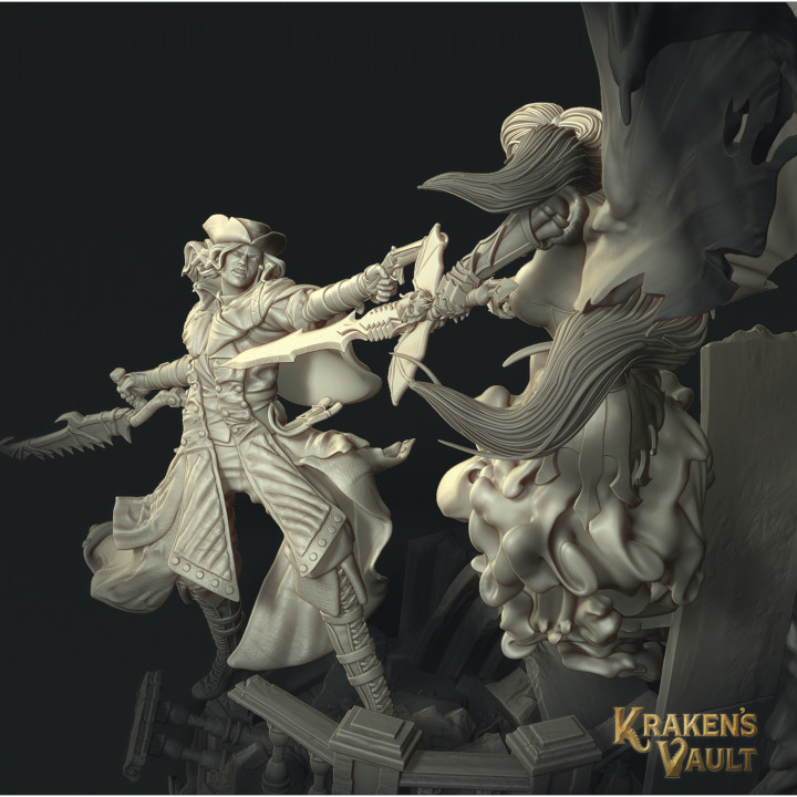 3D Printable Hunter Showdown by Kraken's Vault