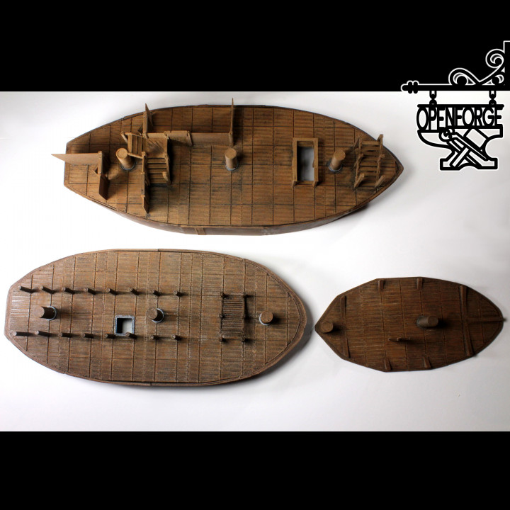 3D Printable OpenForge Pirate Ship by Devon Jones