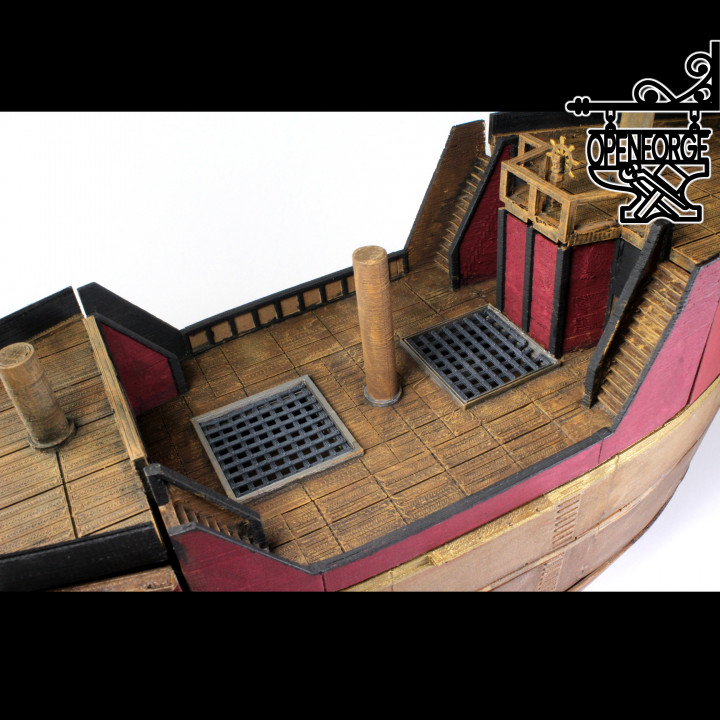 3D Printable OpenForge Pirate Ship by Devon Jones