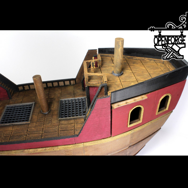 3D Printable OpenForge Pirate Ship by Devon Jones