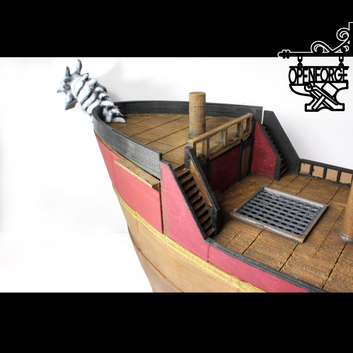 3D Printable OpenForge Pirate Ship by Devon Jones