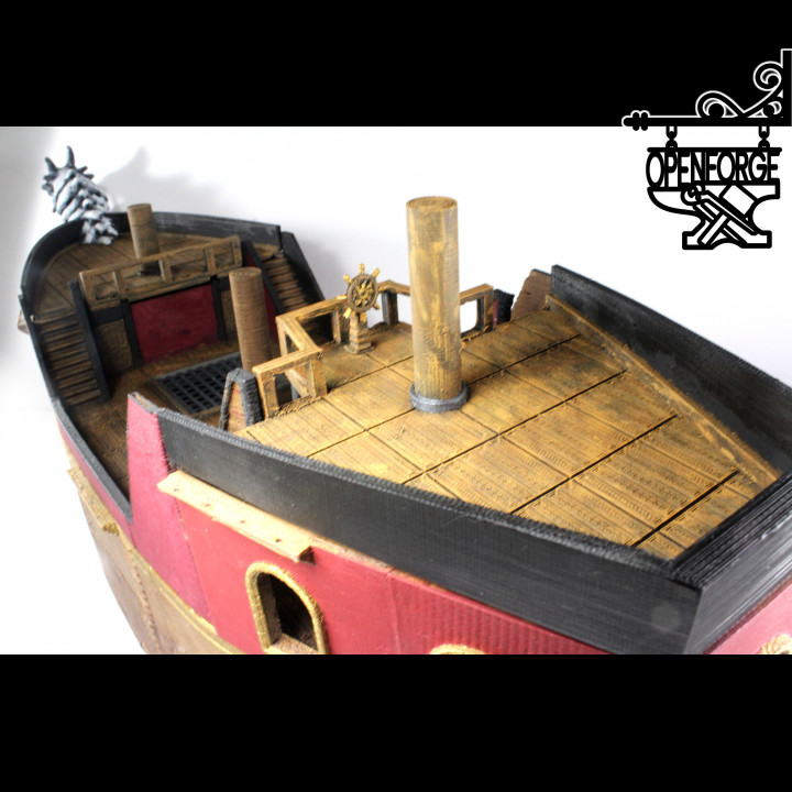 3D Printable OpenForge Pirate Ship by Devon Jones