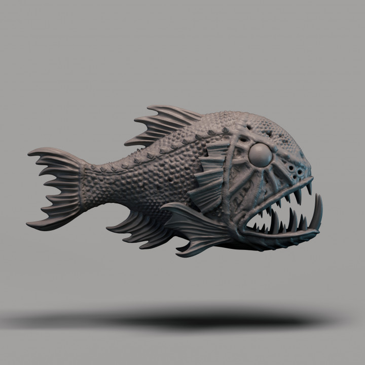 3D Printable Something from the Deep - Cerberus Kraken, Sharks ...