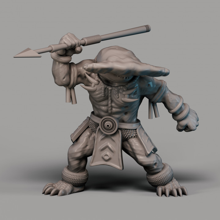 3D Printable Something from the Deep - Cerberus Kraken, Sharks ...