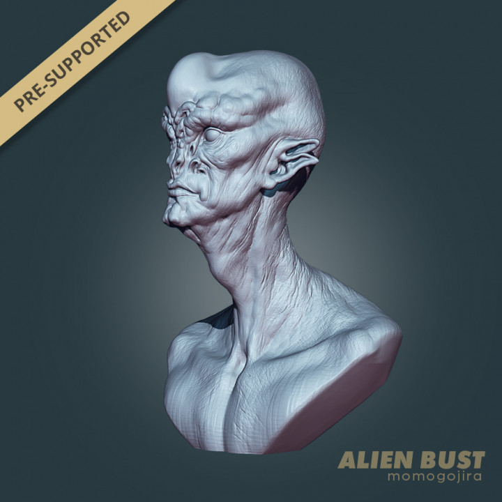 3D Printable Alien Bust by Momo
