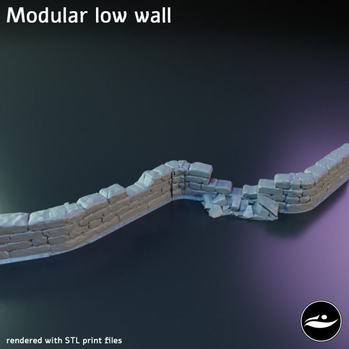 3D Printable Modular low wall by Suhland Workshop