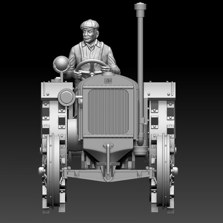 3D Printable tractor and driver by Dmitry Tishchenkov