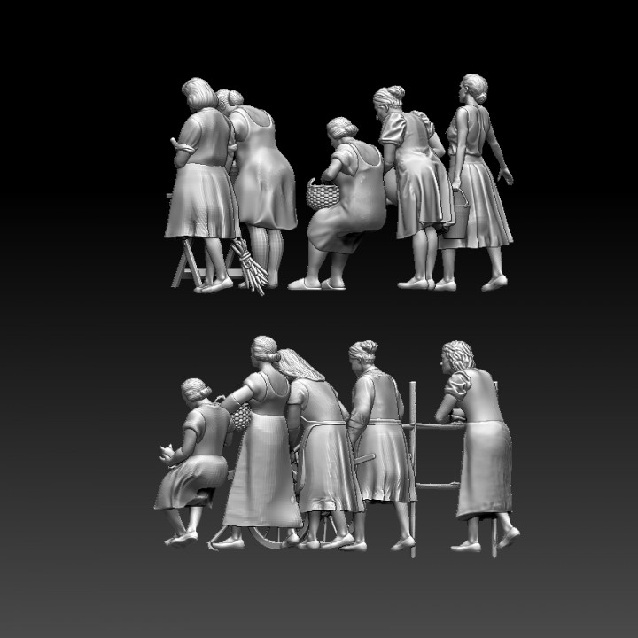 3D Printable women workers by 3Dimontis