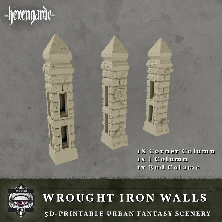3D Printable Wrought Iron Walls by Tired World Studio