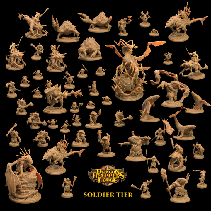 3D Printable The Sea Lords Tide Army | Soldier Tier | PRESUPPORTED ...