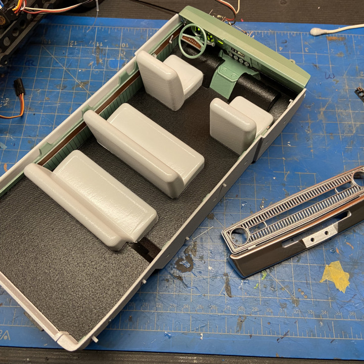 3D Printable Tamiya Lunchbox Dodge Van Full Passenger interior by AMPro ...