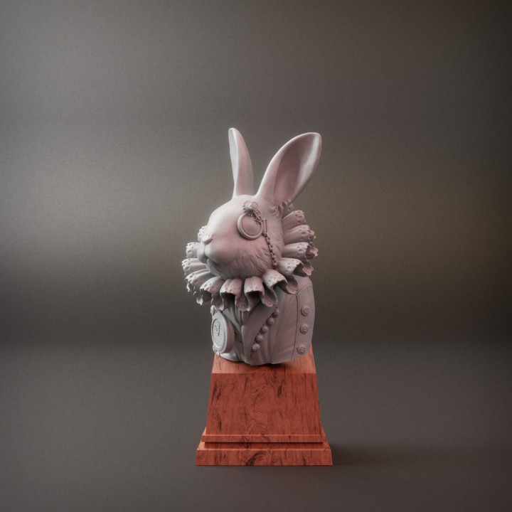 3D Printable Steam Rabbit bust by Crosslances