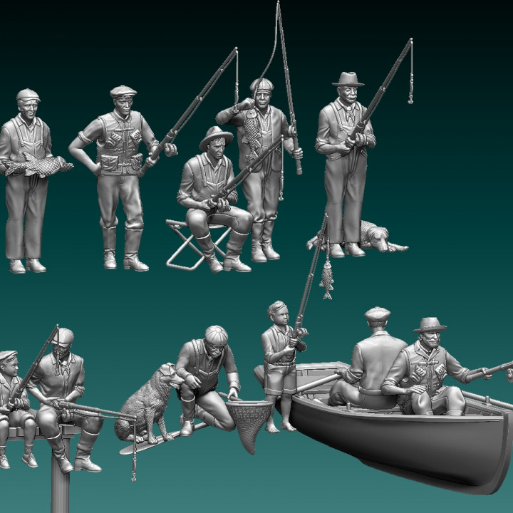 3D Printable fisherman by Dmitry Tishchenkov