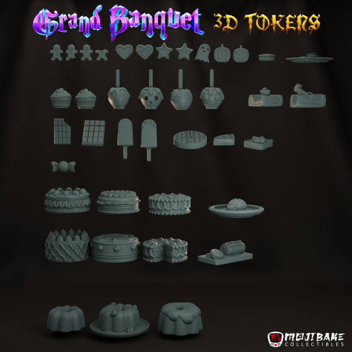 3D Printable Magic Treats, The Grand Banquet | Fantasy Miniature Food ...