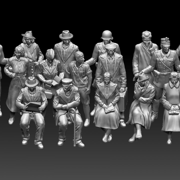 3D Printable people by Dmitry Tishchenkov