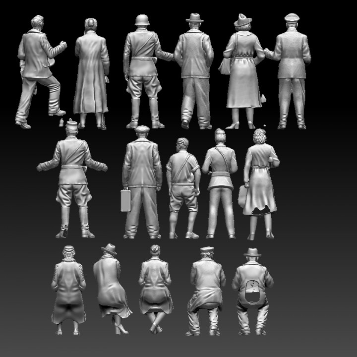 3D Printable people by Dmitry Tishchenkov