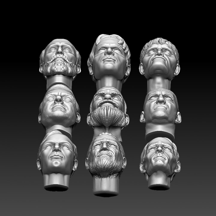 3D Printable heads by Dmitry Tishchenkov