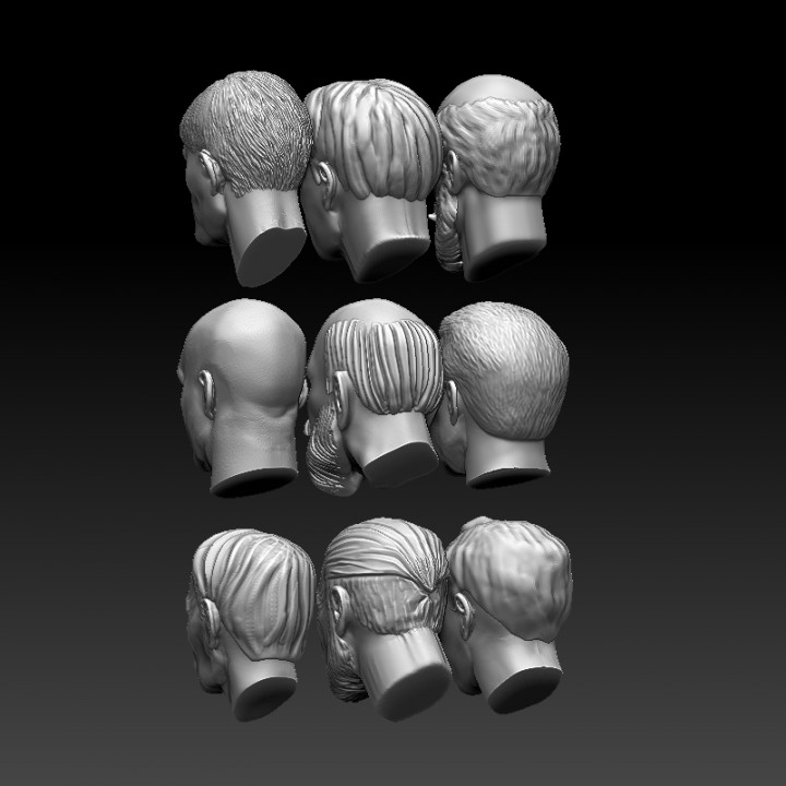 3D Printable heads by Dmitry Tishchenkov
