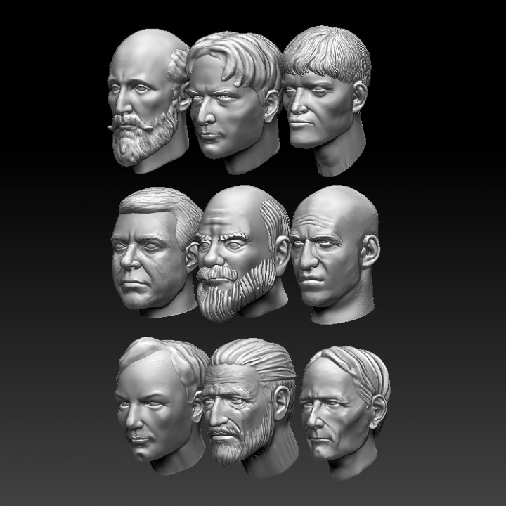 3D Printable heads by Dmitry Tishchenkov