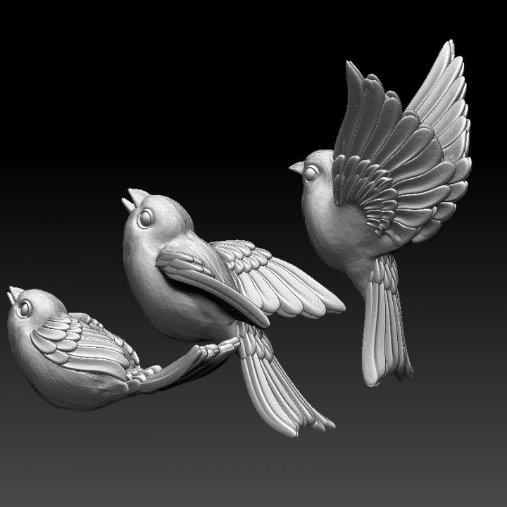 3D Printable birds by 3Dimontis