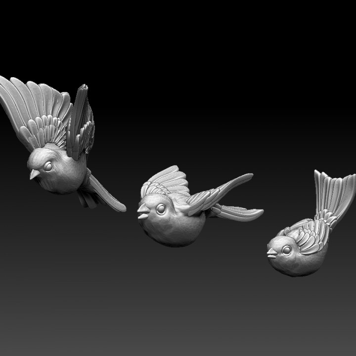 3D Printable birds by 3Dimontis