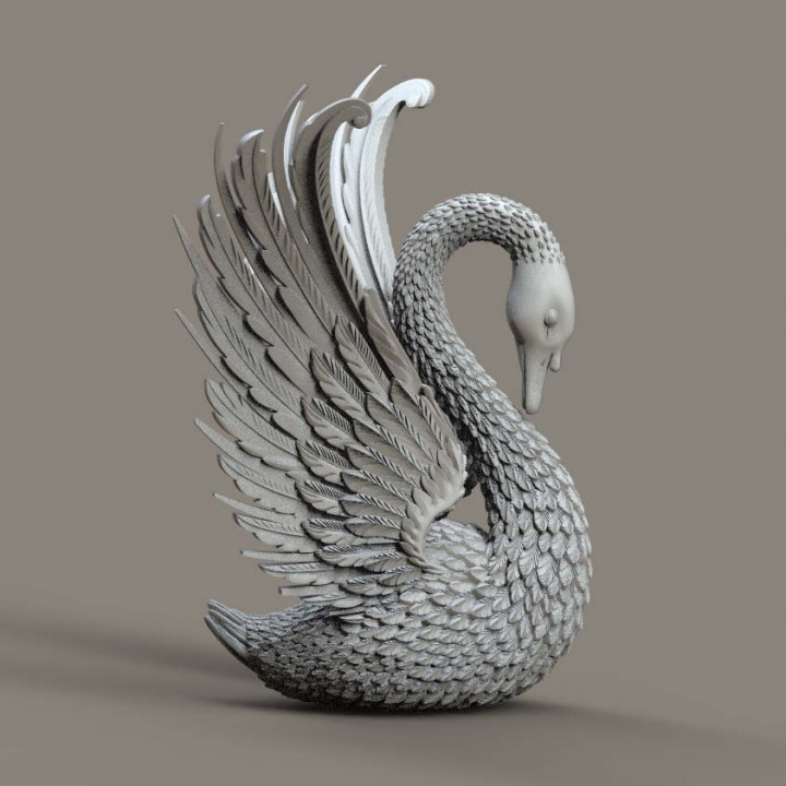 3D Printable swan by Dmitry Tishchenkov