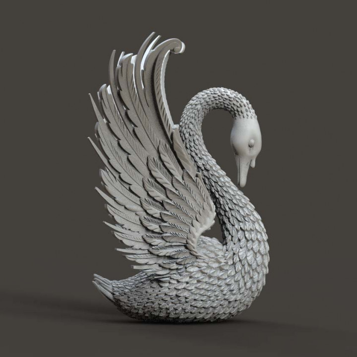 3D Printable swan by Dmitry Tishchenkov
