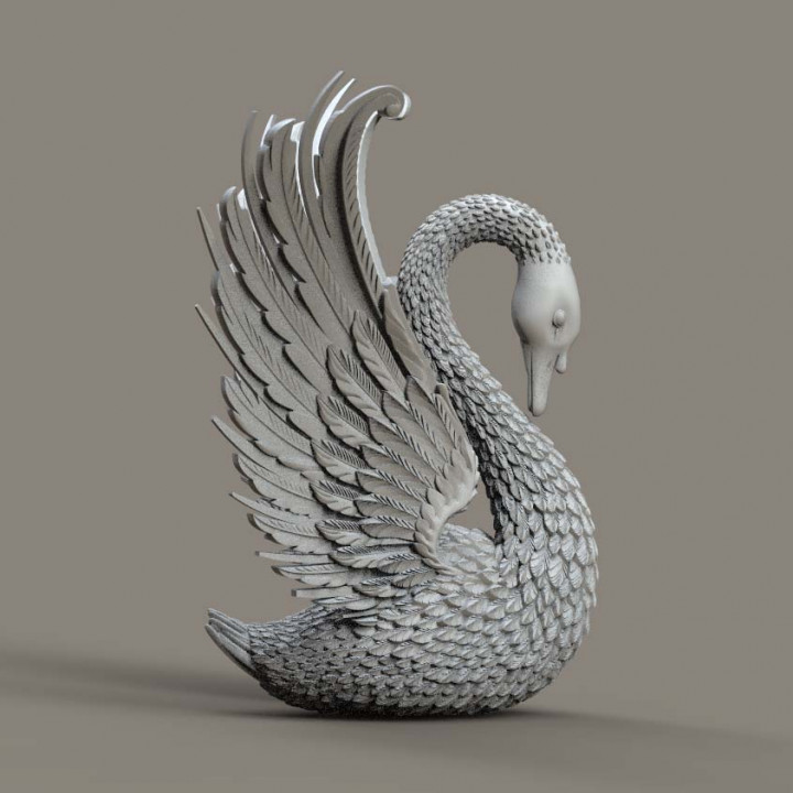3D Printable swan by Dmitry Tishchenkov