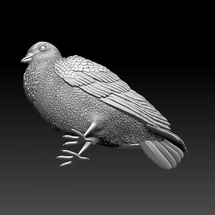3D Printable pigeon by 3Dimontis