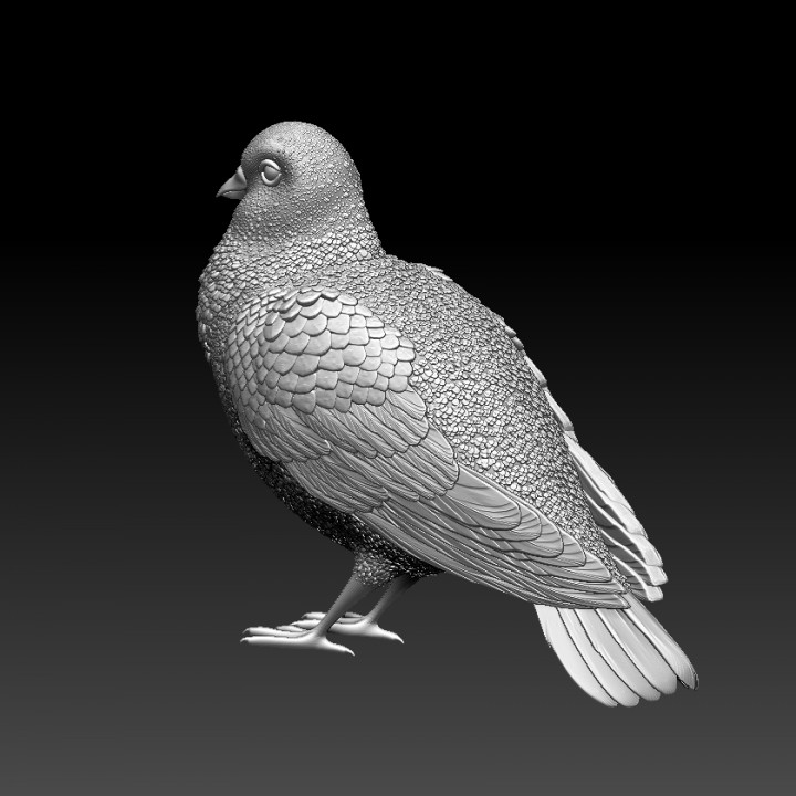 3D Printable pigeon by 3Dimontis