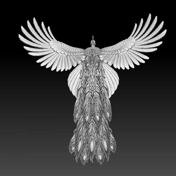 3D Printable peacock by Dmitry Tishchenkov