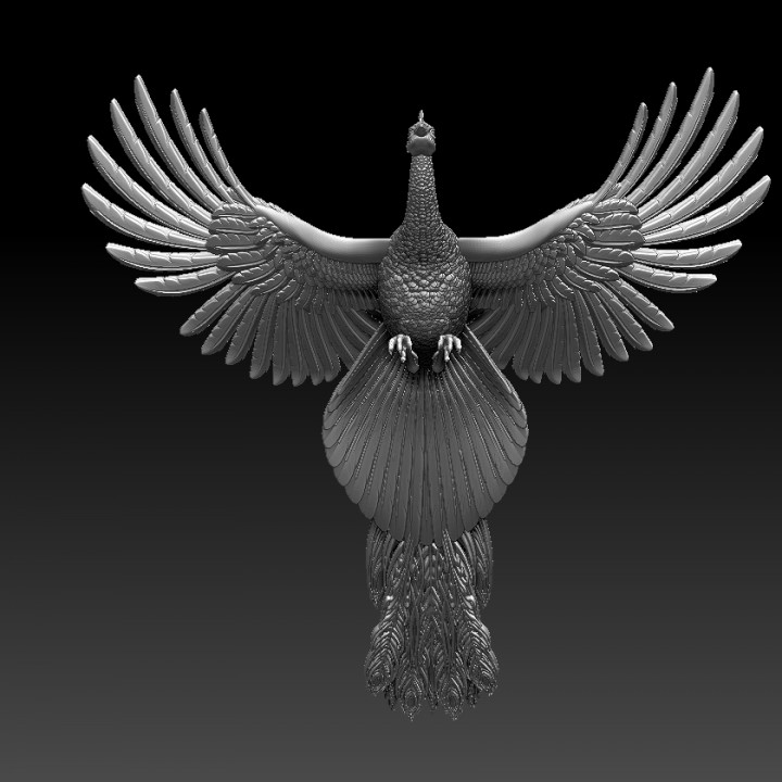 3D Printable peacock by Dmitry Tishchenkov