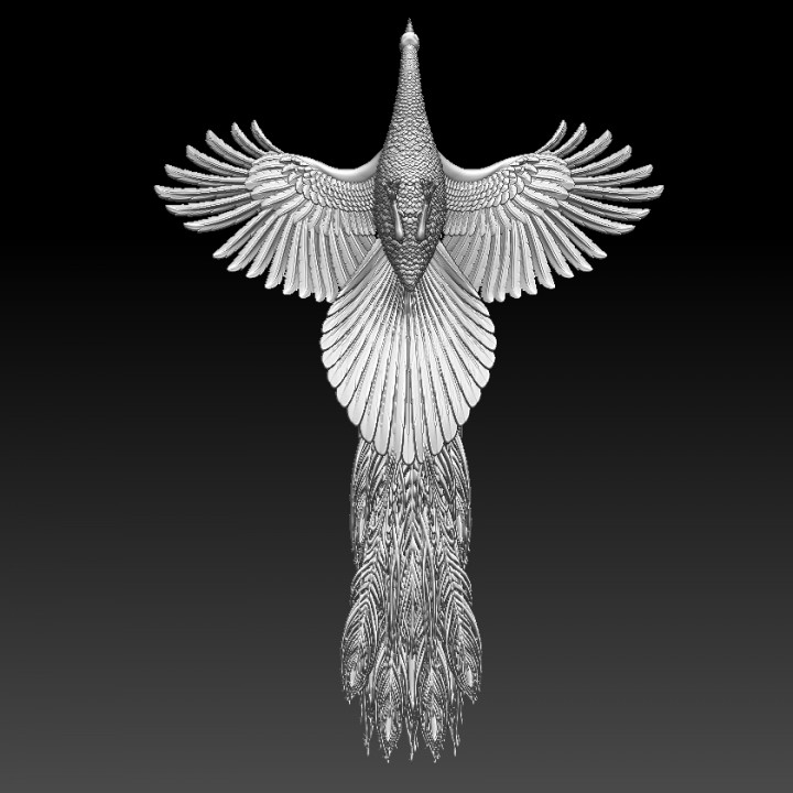 3D Printable peacock by Dmitry Tishchenkov