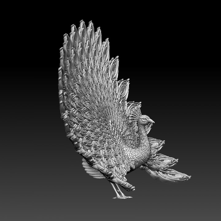 3D Printable peacock by Dmitrii Tishchenkov