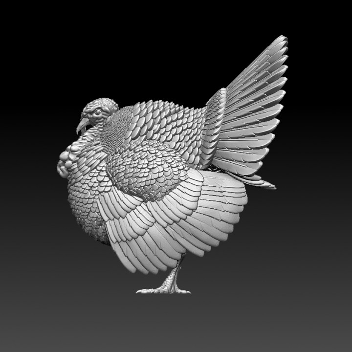 3D Printable turkey by 3Dimontis