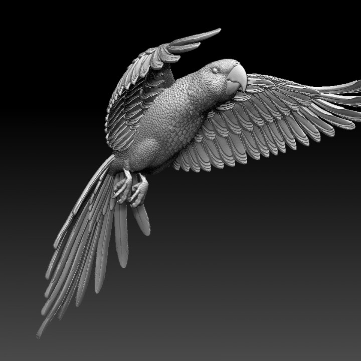 3D Printable parrot by 3Dimontis