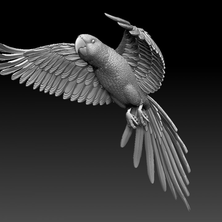 3D Printable parrot by 3Dimontis