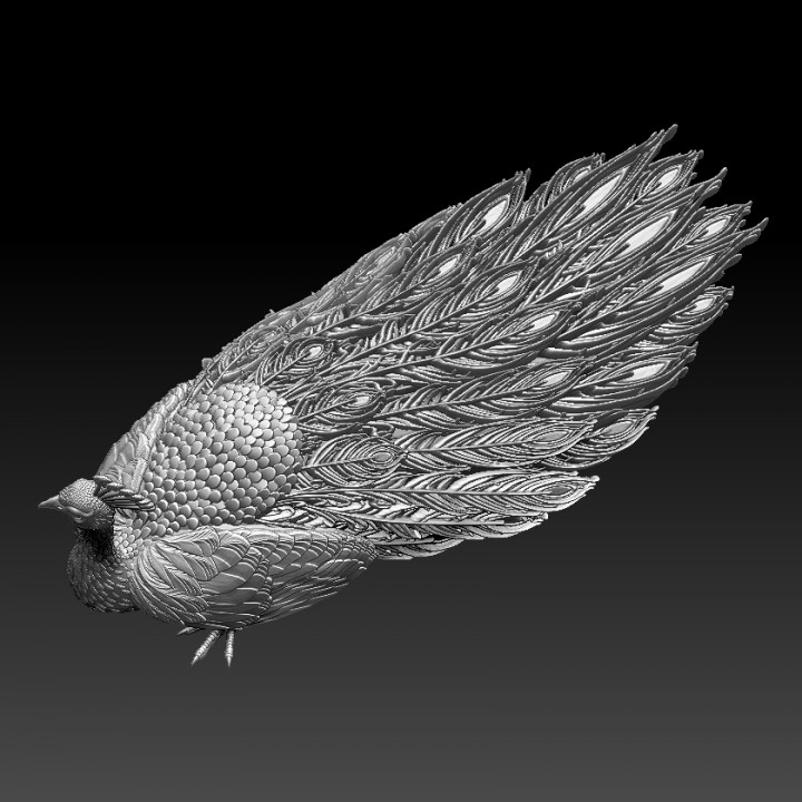 3D Printable peacock by Dmitry Tishchenkov