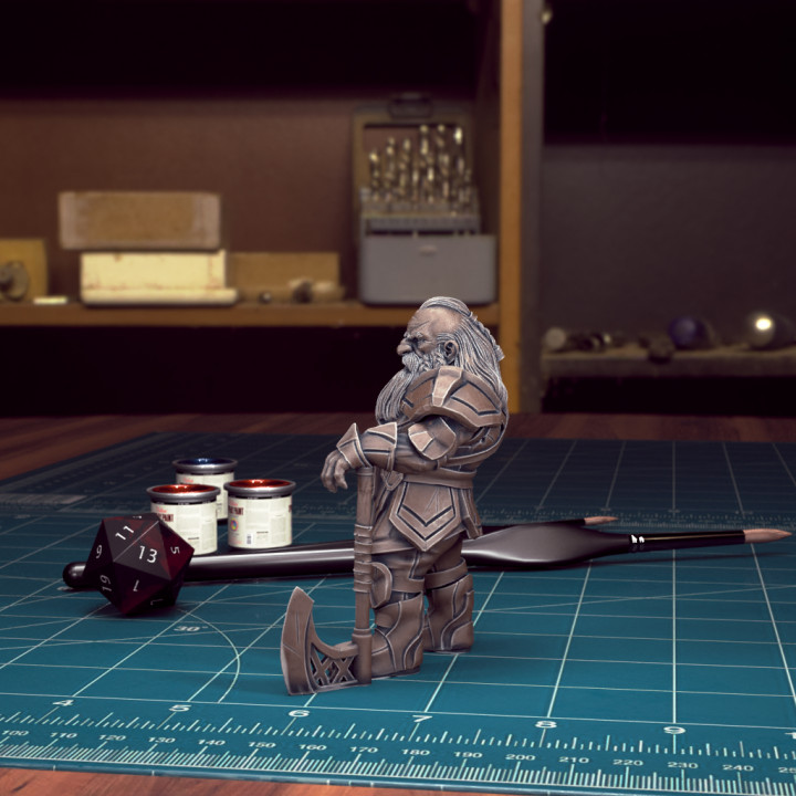 3D Printable DnD Heroes Dwarf Fighter Male [Pre-Supported] by ...